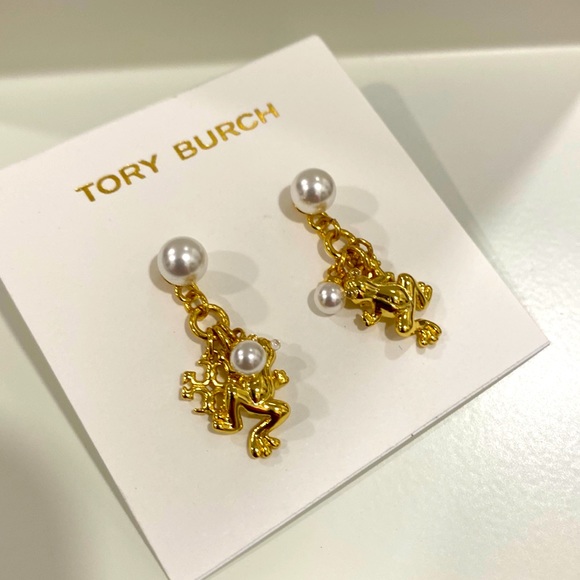 Tory Burch | Jewelry | Tory Burch Kira Charm Pearl Earring | Poshmark